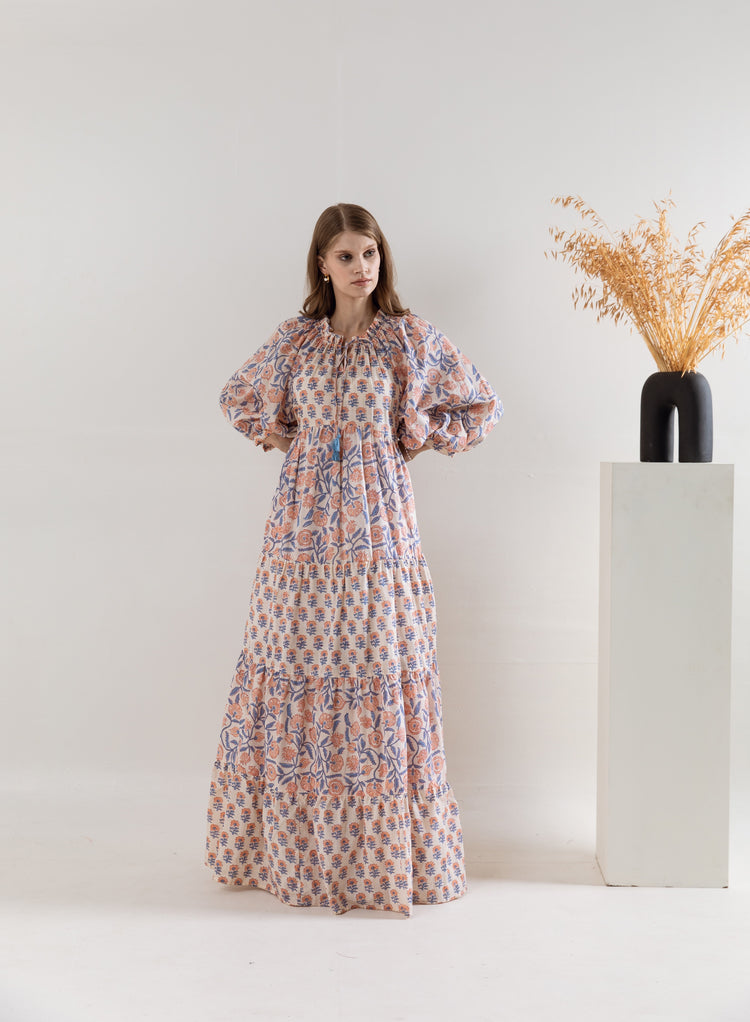 Yuvi Dress – Hand Block Printed Cotton by Hathi Store